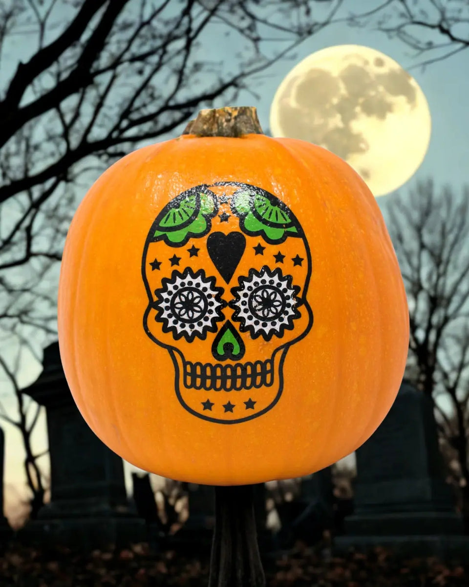 skull design pumpkin