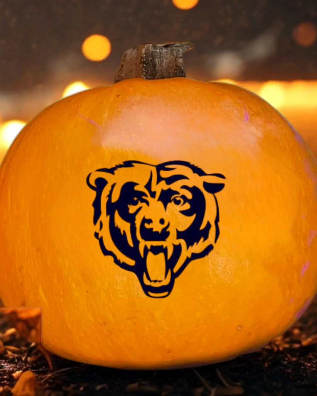 bear face pumpkin stencil