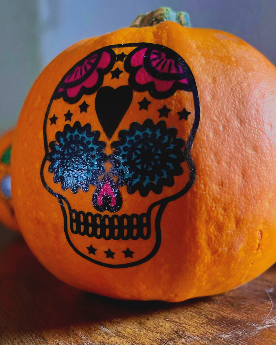 12 CT Painted Día de Muertos - Day of the Dead Painted Pumpkins – Bay ...